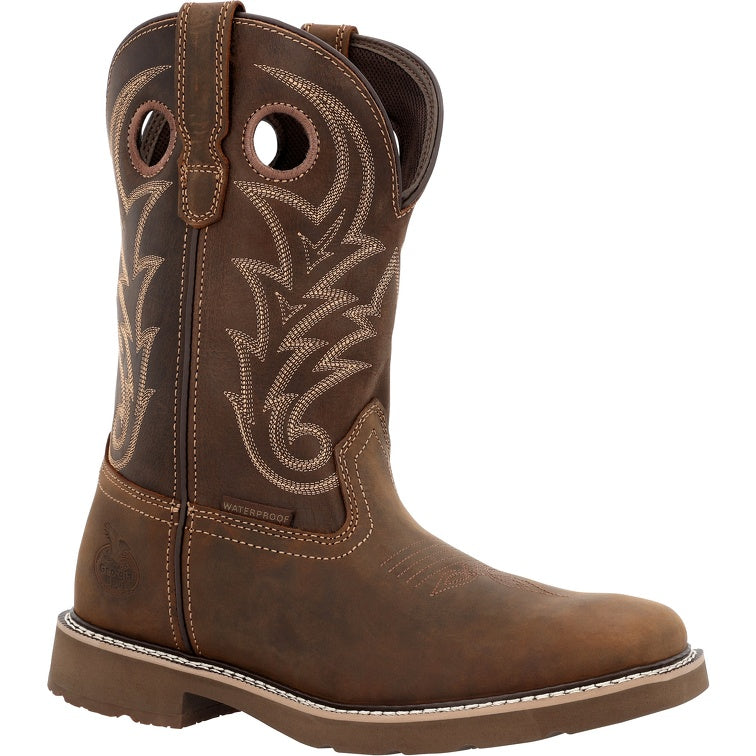 Georgia Boot Core 37 Western 11" Steel Toe Waterproof Pull-On Work Boo ...