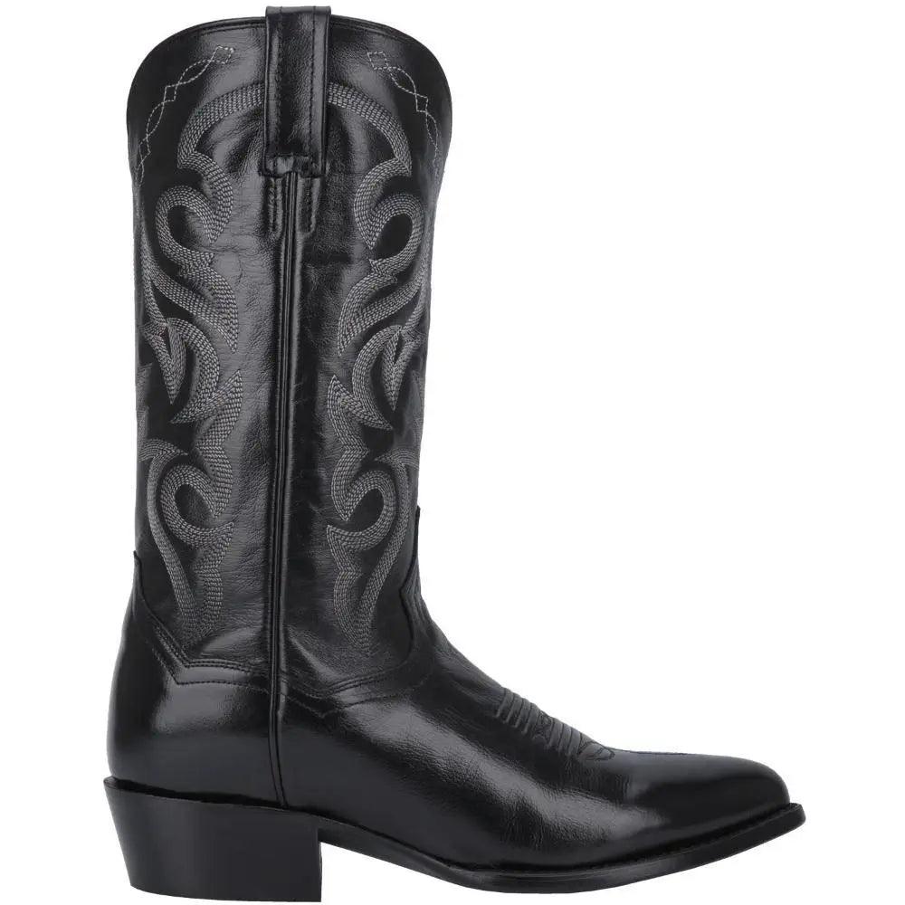 Dan Post Milwaukee Men's Black Leather Round Toe Cowboy Boot DP2110R ...